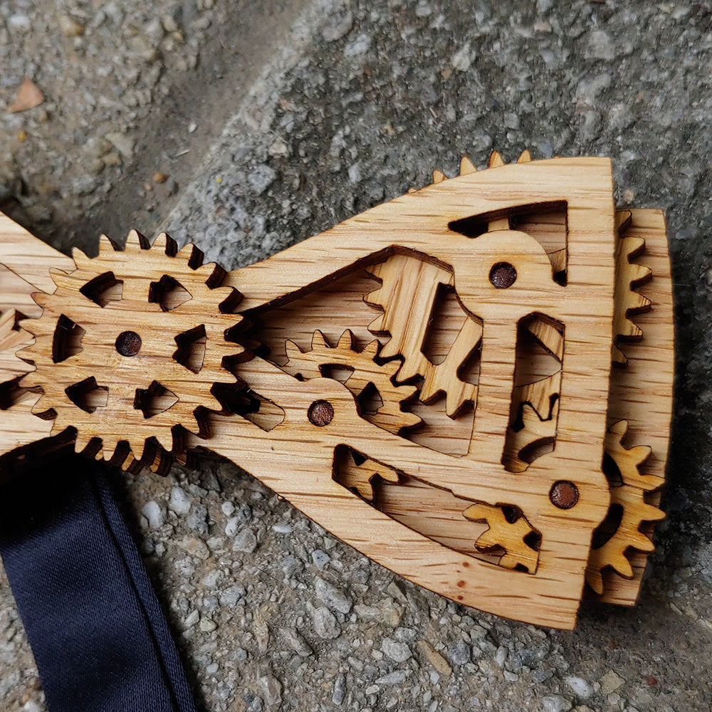 Maximus - Moving Gear Red Oak Wood Bow Ties – W.K. Wilson